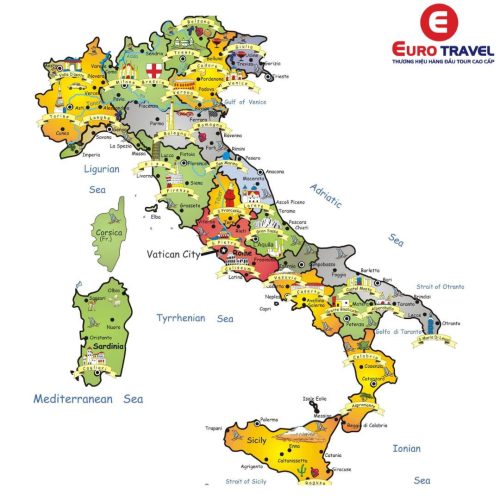 Bản Đồ Nước Ý (Italia Map) Khổ Lớn Phóng To Năm 2023