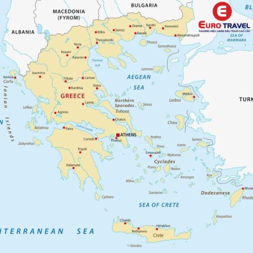 Bản đồ Hy Lạp (Greece Map) khổ lớn phóng to mới nhất 2023